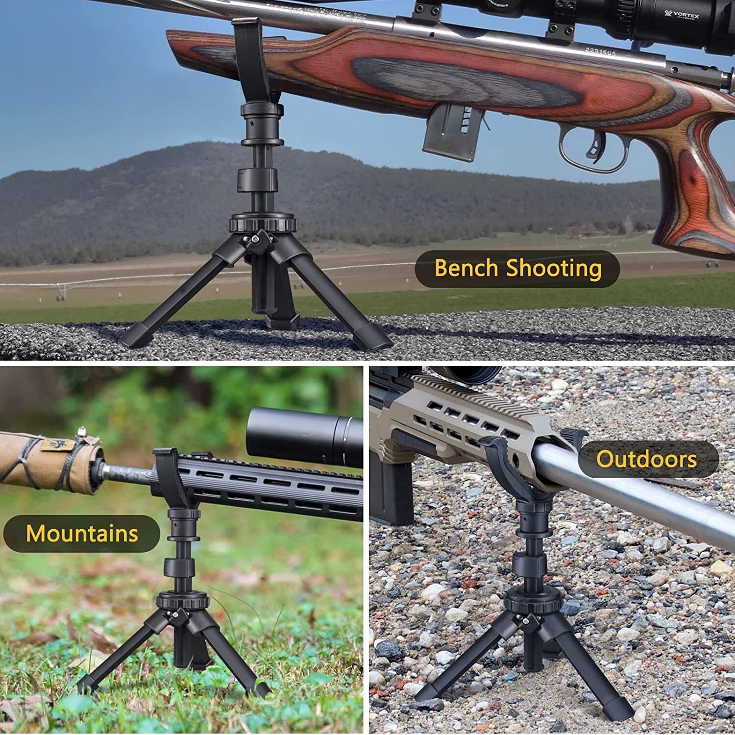 Shooting Rest Tripod Durable Adjustable Portable Rifle Stand Light ...