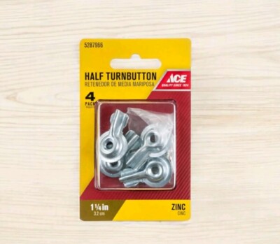 Zinc Plated Half Turn Buttons (Pack of 4) | eBay
