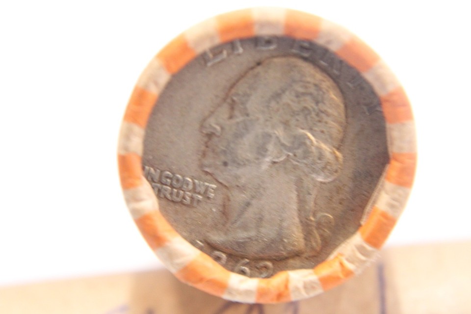 1962d Silver Washington Roll of Quarters 40 Quarters Full Roll | eBay