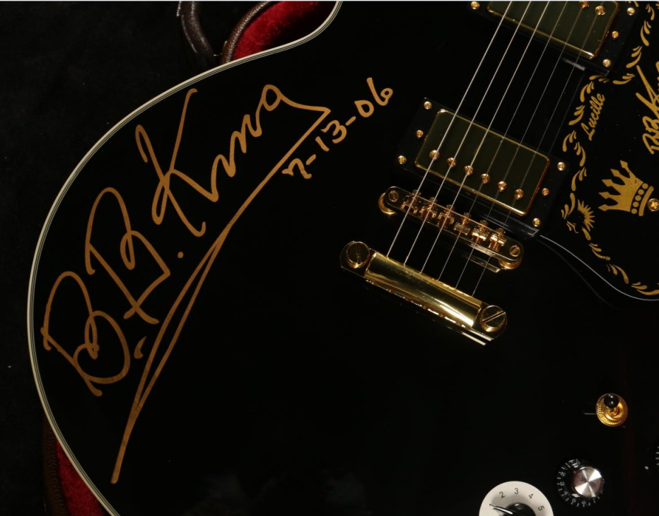 Custom 335 Electric Guitar Black Color BB King Gold Hardware Signature ...