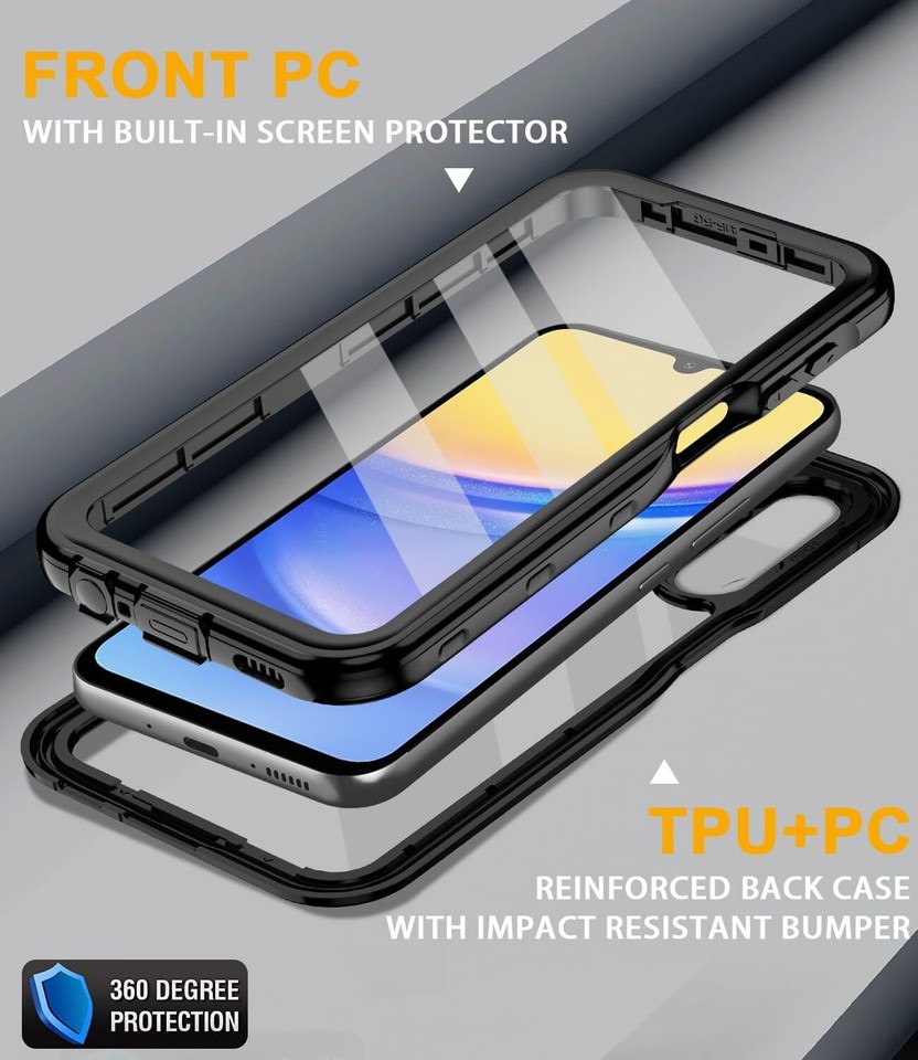 For Samsung Galaxy A15 5G Case Waterproof Shockproof Heavy Duty Rugged ...