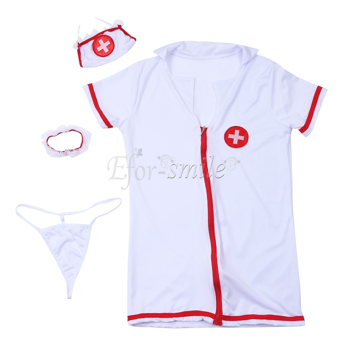 Sexy Women Nurse Doctor Uniform Outfit Costume Halloween Cosplay Fancy ...