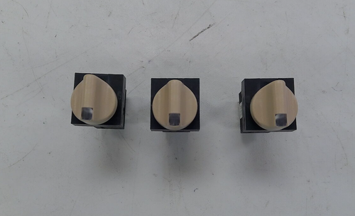 ROTARY TURN STYLE SWITCH 3 POSITION W/ INDICATOR LIGHT BEIGE SET OF (3 ...