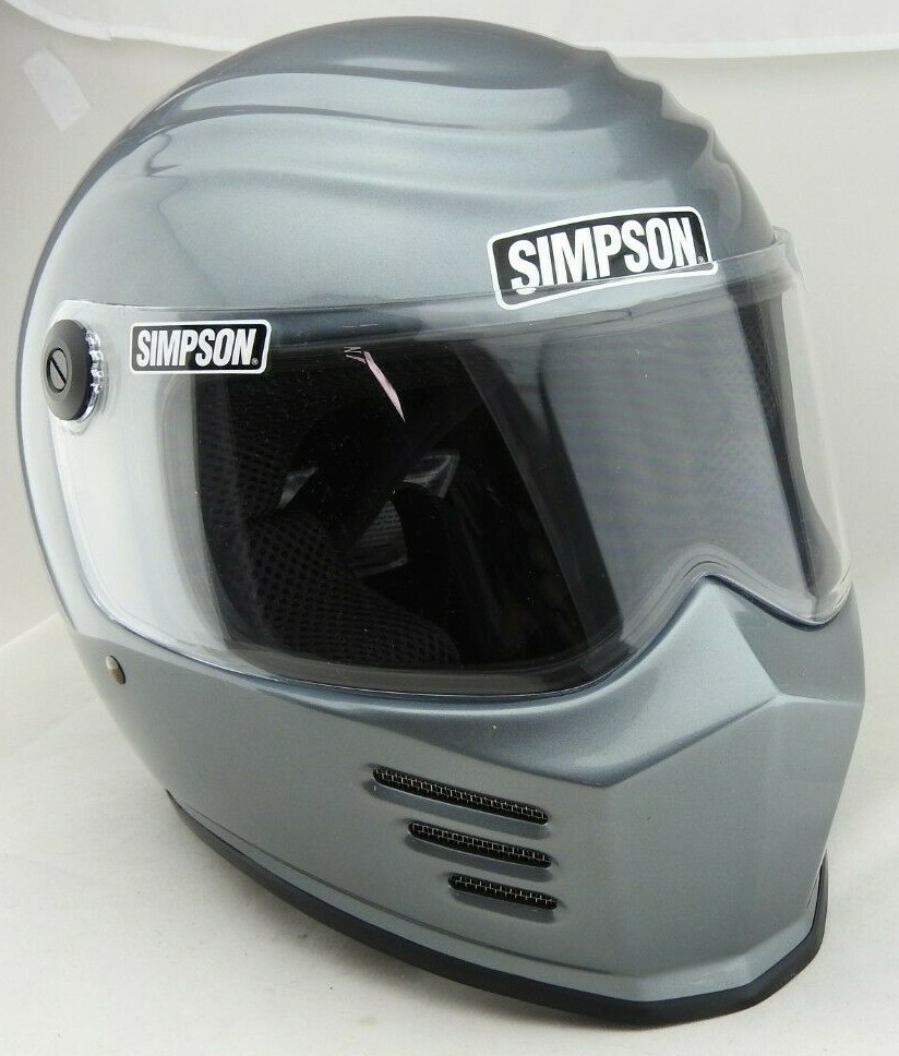 Simpson Outlaw 2 Helmet Snell M2020 Metalic Gun Metal Grey Silver Xs ...