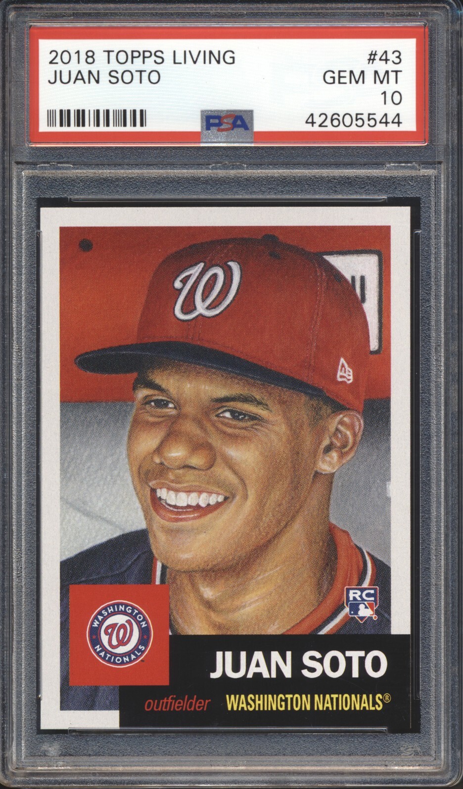 2018 Topps Living Baseball Juan Soto ROOKIE #43 PSA 10 NEW YORK YANKEES ...