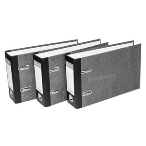 3 x Grey Half Size A5 Lever Arch Files 70mm Paper Document Storage File ...