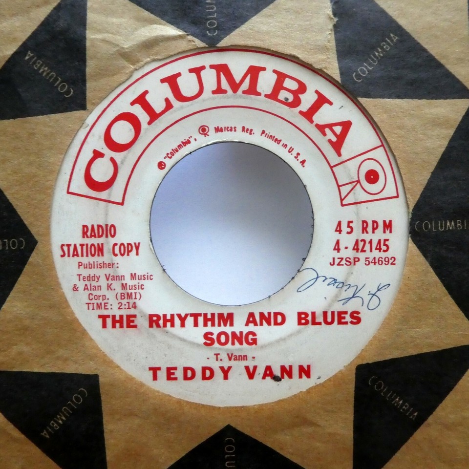 TEDDY VANN 45 Soon One Morning / Rhythm and Blues Song COLUMBIA teen Jr ...