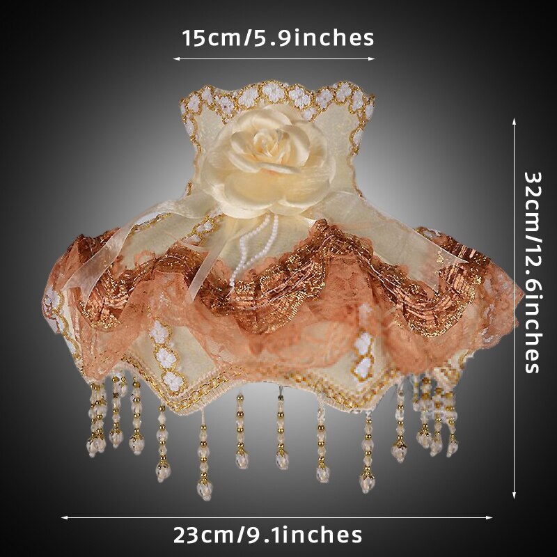 Luxury European Light Shades Fringe Crystal LampShades Table Lamp Home ...