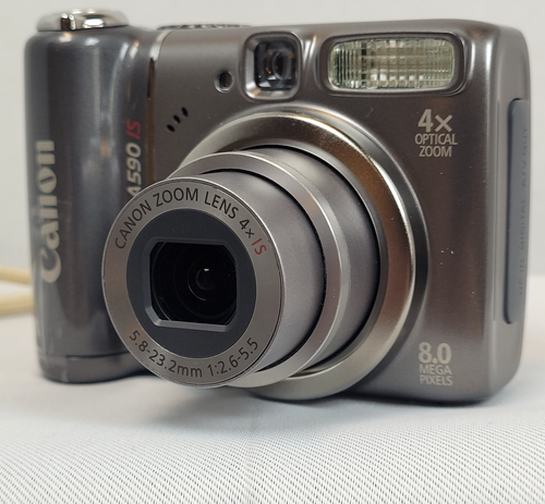 Canon PowerShot A590 IS Digital Camera 8.0MP 4x Optical Zoom Works ...