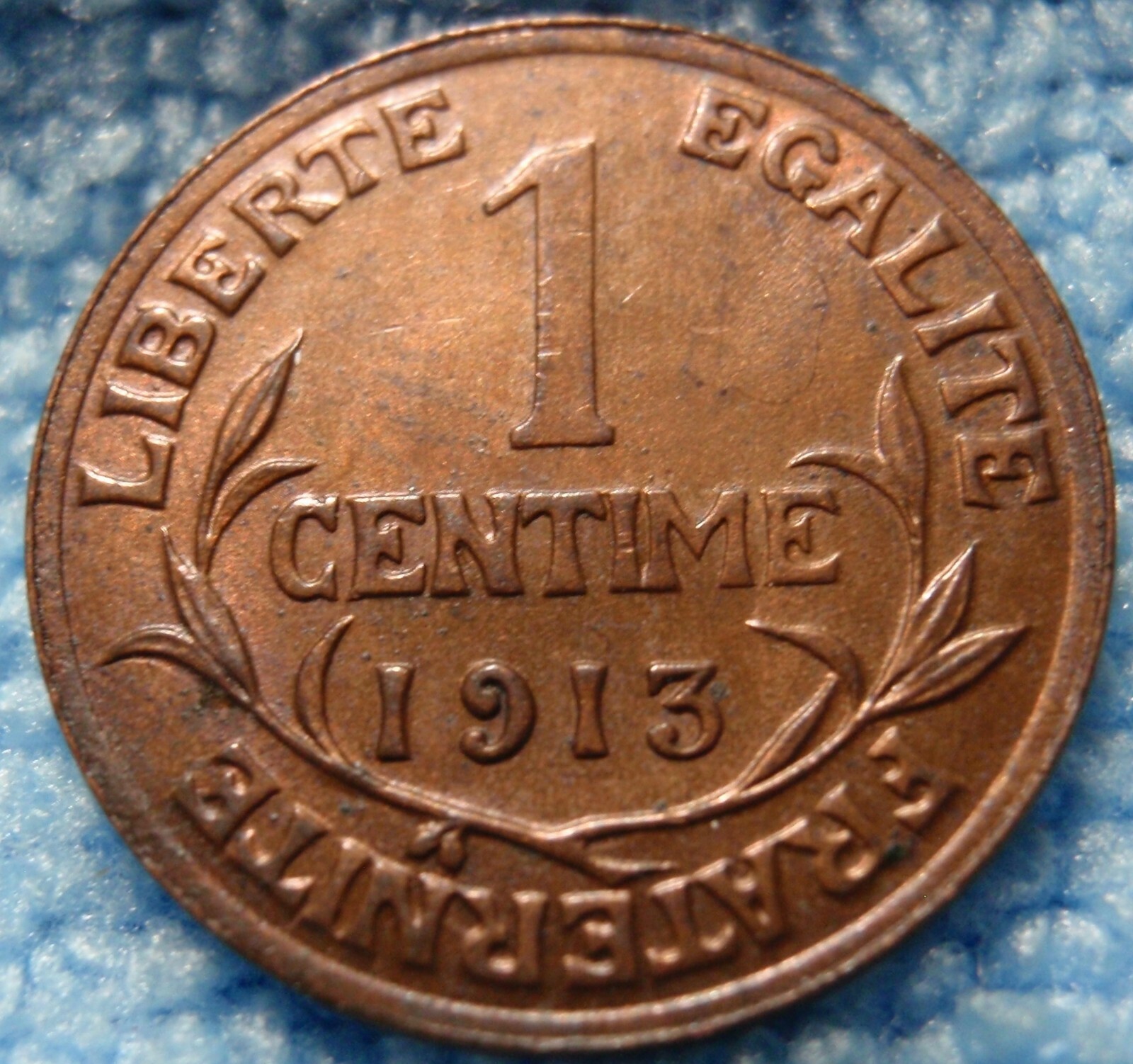 UNC 1913 France One Centime KM# 840 Bronze Coin 15mm | eBay