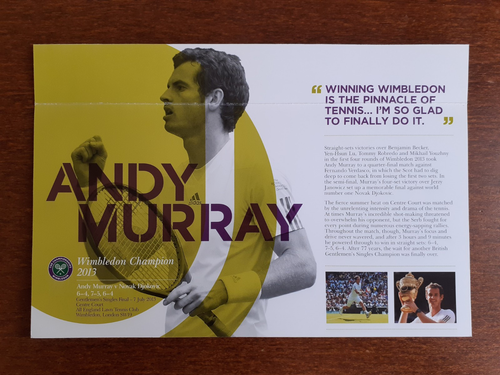 Royal Mail Mint Stamps Presentation Set M21 ANDY MURRAY Wimbledon ...