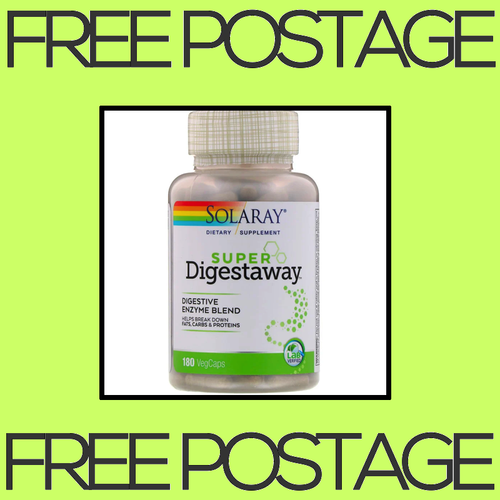 NEW Solaray, Super Digestaway, Digestive Enzyme Blend - 180 Veg ...