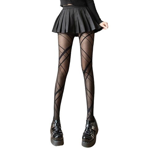 Women s High Waist Pantyhose Vintage Sheer Tights Pantyhose Thigh High ...