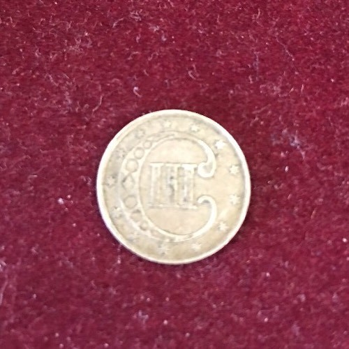 1852 Three 3 Cent Silver Piece Type 1 Trime Coin | eBay