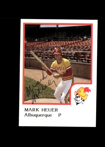 Mark Heuer Albuquerque Dukes 1986 ProCards authentic autographed card ...