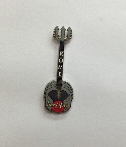 Hard Rock Cafe ROME 2002 Gladiator Helmet Guitar PIN w/ Trident ...