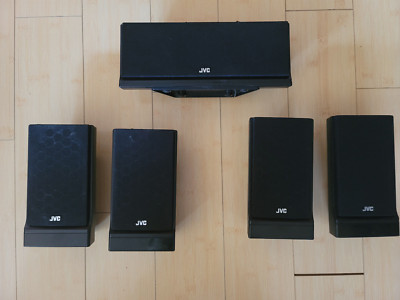 JVC Home Theater Surround Sound Speakers 5 Piece Set SP-THG51F. Working ...