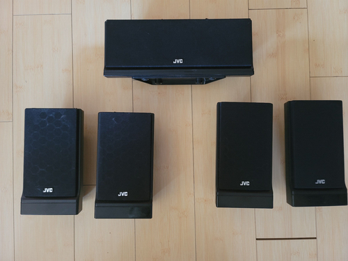 JVC Home Theater Surround Sound Speakers 5 Piece Set SP-THG51F. Working ...