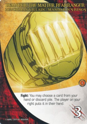 REMAKER MATTER REARRANGER Marvel Legendary REVELATIONS VILLAIN MANDARIN ...