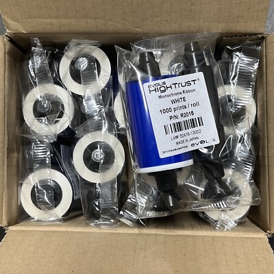 Evolis R2015 White Monochrome Ribbon 10pc - 1000 Print Rolls 10000 ...