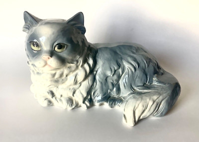 GOEBEL West Germany Persian Cat Long Haired Lt Blue Gray/White Cat ...