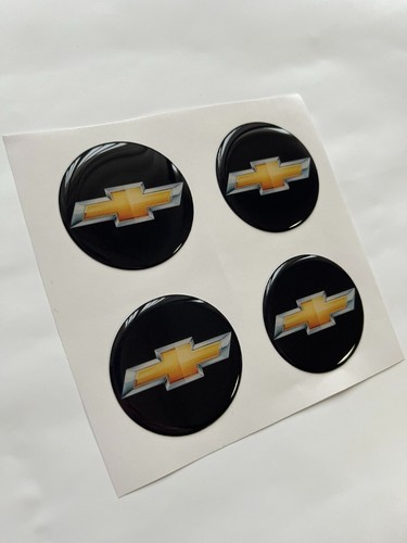 Set of 4 pcs Chevrolet Center Wheel Cap Stickers Decal Rims Emblem Logo ...