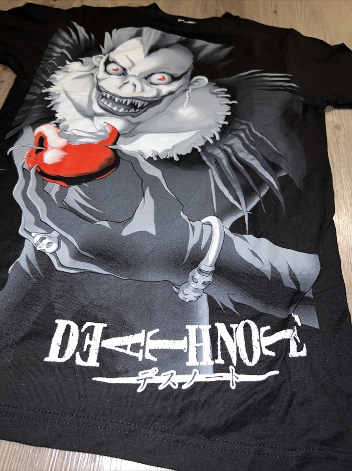 Death Note Graphic T-Shirt Mens Size XS Anime Black Short Sleeve Ryuk X ...