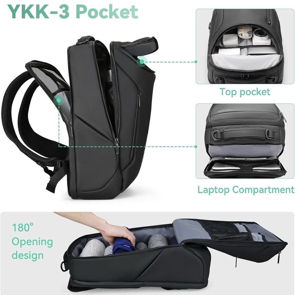 MARK RYDEN Business Backpack for Men, Waterproof High Tech Backpack ...