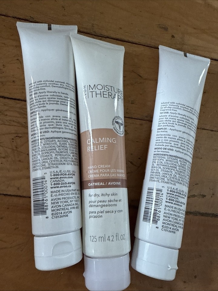 AVON Moisture Therapy Intensive Calming Relief Oatmeal Hand Cream 4.2oz ...