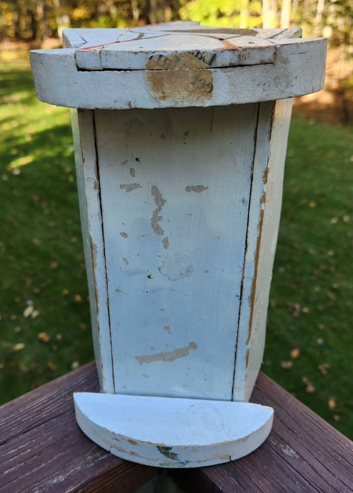 STORK Small Baby Doll Wooden CRADLE Folk Art Primitive SCHWARZ TOY Hand ...