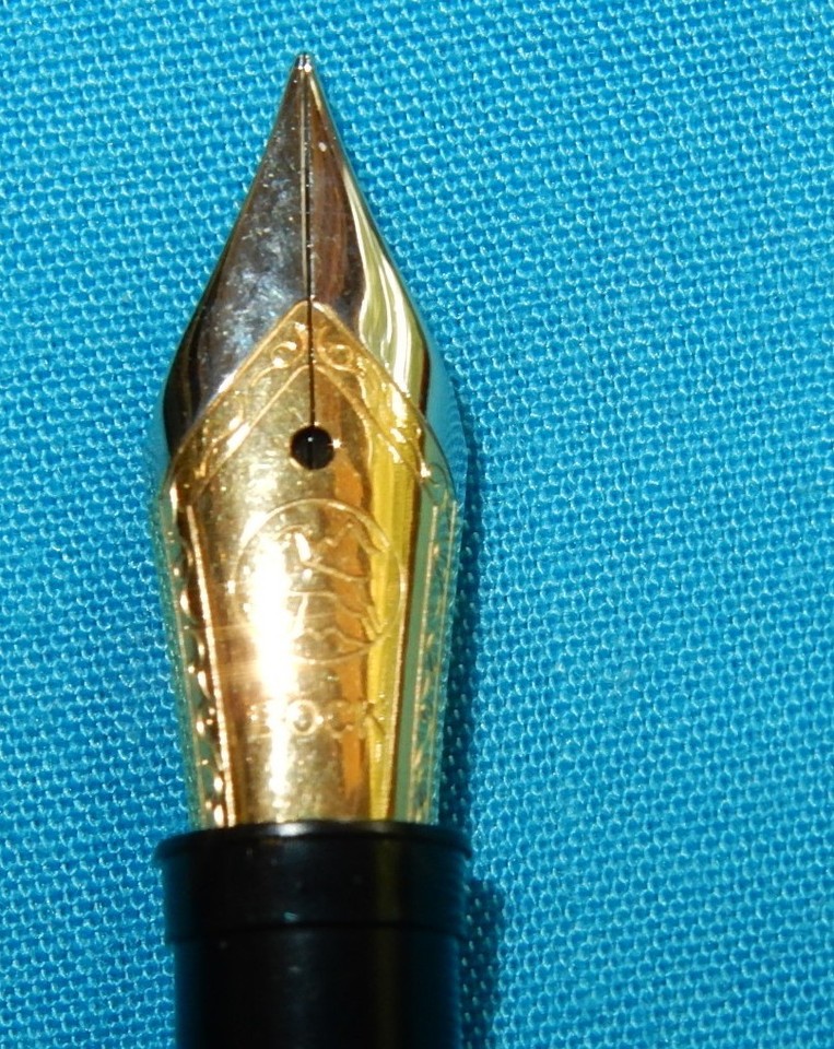 NEW BOCK FOUNTAIN PEN UNIT - TWO TONE SPARE NIB & FEED - FINE SEMI FLEX ...