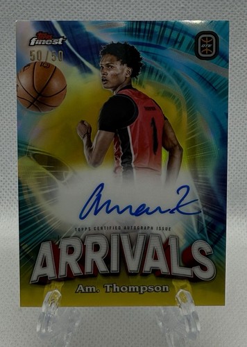 2022-23 Topps Finest OTE Amen Thompson Arrivals Gold Refractor Auto /50 ...