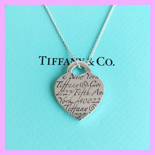 Tiffany Co. Notes Heart Plate Pendant Necklace | eBay