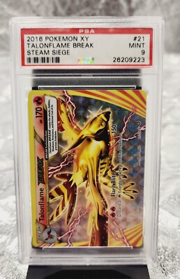 #21 2016 Pokemon XY Talonflame Break Steam Siege PSA Graded 9 Mint | eBay