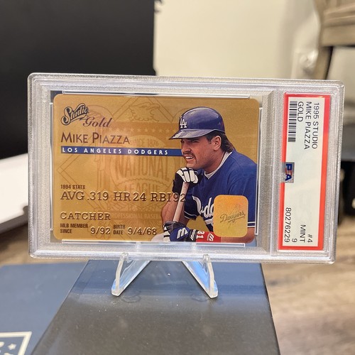 1995 STUDIO MIKE PIAZZA GOLD #4 PSA 9 Dodgers Mets | eBay