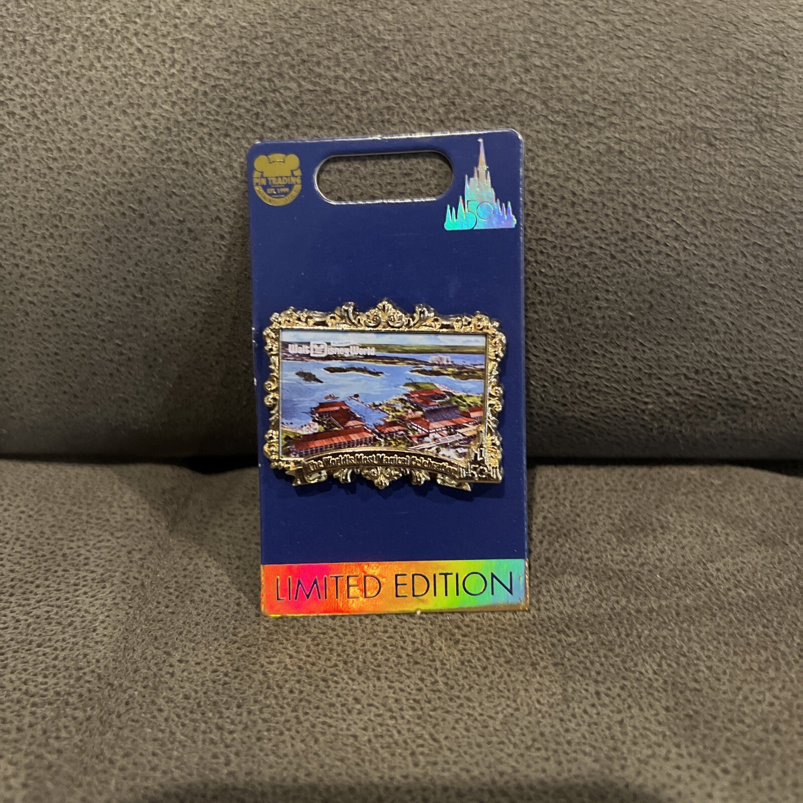 Walt Disney World Magic Pin WDW 50th Anniversary Postcard Polynesian ...