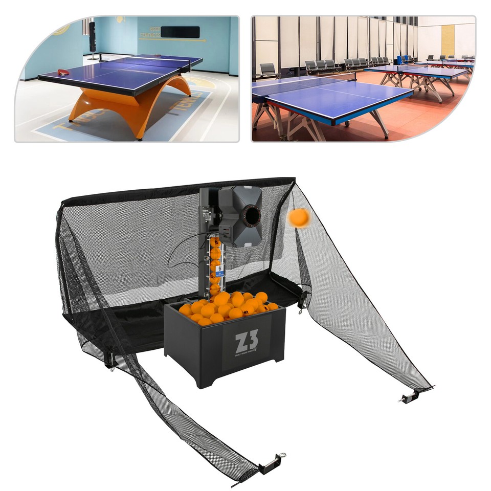 Ping Pong Ball Machine With Net Automatic Table Tennis Machine ...