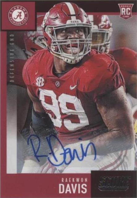 2020 Score - Rookies Raekwon Davis #344 Signatures (AU, RC) for sale ...