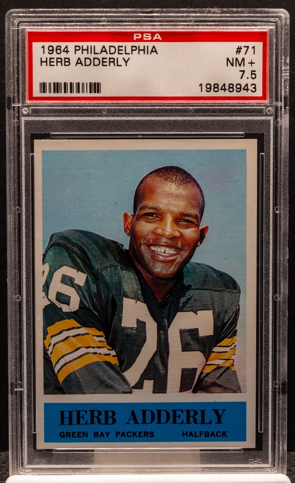 19848943 Herb Adderly 1964 Philadelphia 71 Rookie RC PSA 7.5 Packers | eBay