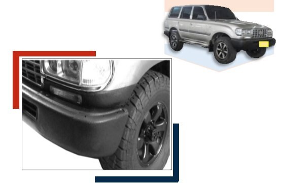 for TOYOTA LAND CRUISER FJ80 FJ82 SIDE BUMPER END CAPS Front | eBay