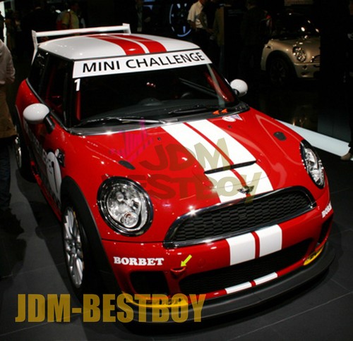For Mini Cooper 6" Dual Rally Racing Bonnet Stripes Decal Sticker Vinyl ...