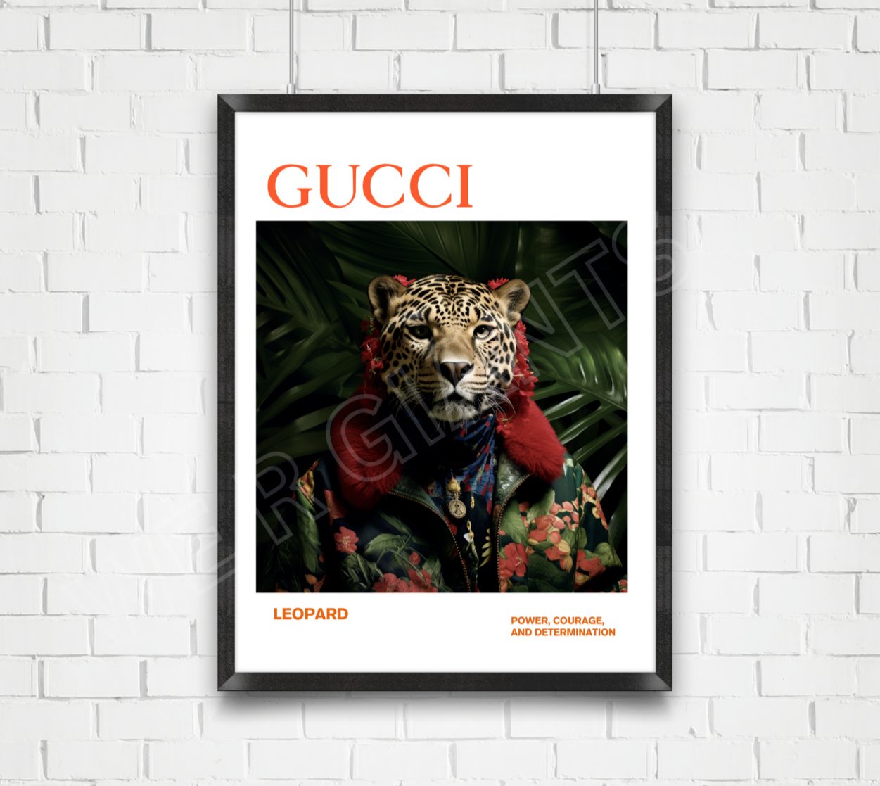 Gucci Leopard Print 11 x 17 Gucci Wall Decor Fashion Art Gucci Animal ...