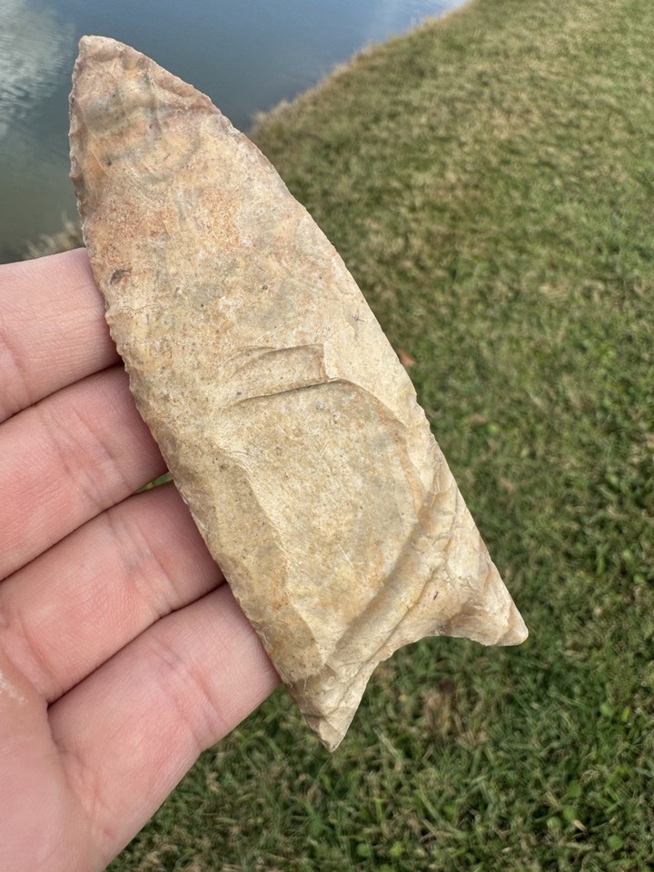 Rare Double Fluted Native American Paleo Clovis Point Arrowhead ...