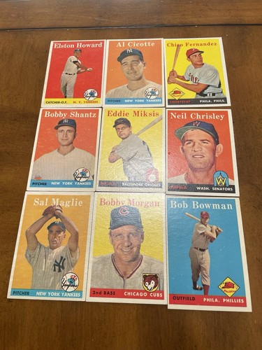 1958 Topps Baseball Card Lot (9) Ex | eBay
