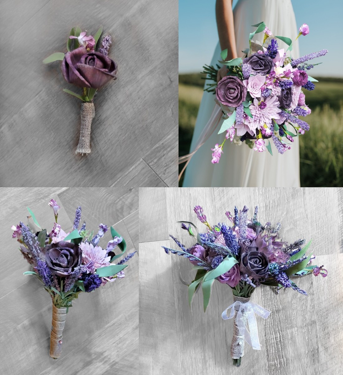 Lavender Rose Bridal Bouquet