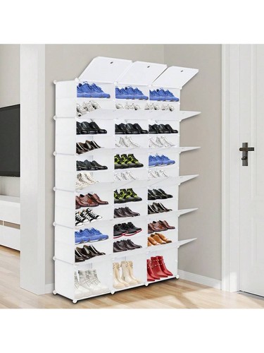12 Tier Shoe Rack Organizer Storage Cabinet 36 Grid Expandable Tower ...
