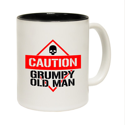 Funny Mugs Caution Grumpy Old Man Joke Humour Birthday Present NOVELTY ...