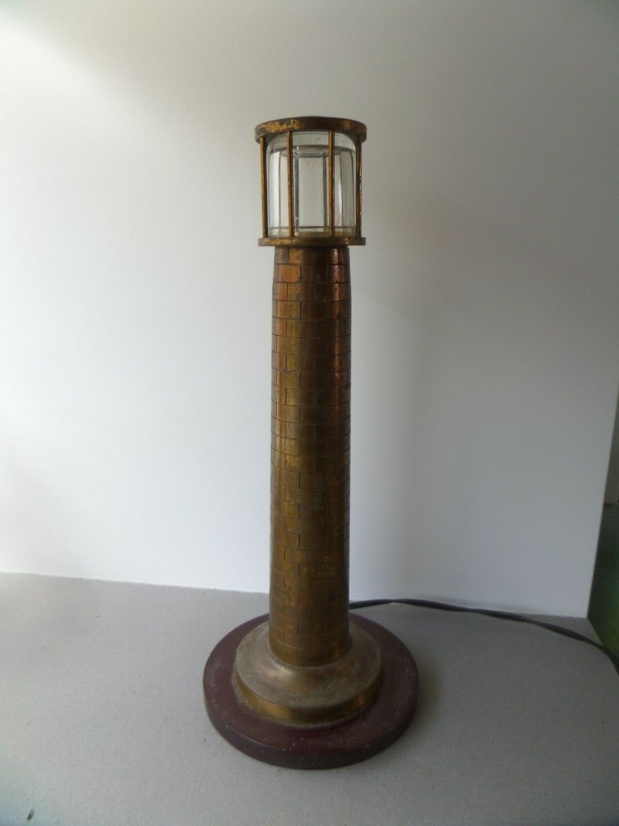 Antique Lighthouse Lamp Vintage Lighthouse Sculpture | Chairish
