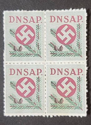 DNSAP Stamp Blocks Denmark Danish Nazi party block MNH WW2 WWII Germany ...