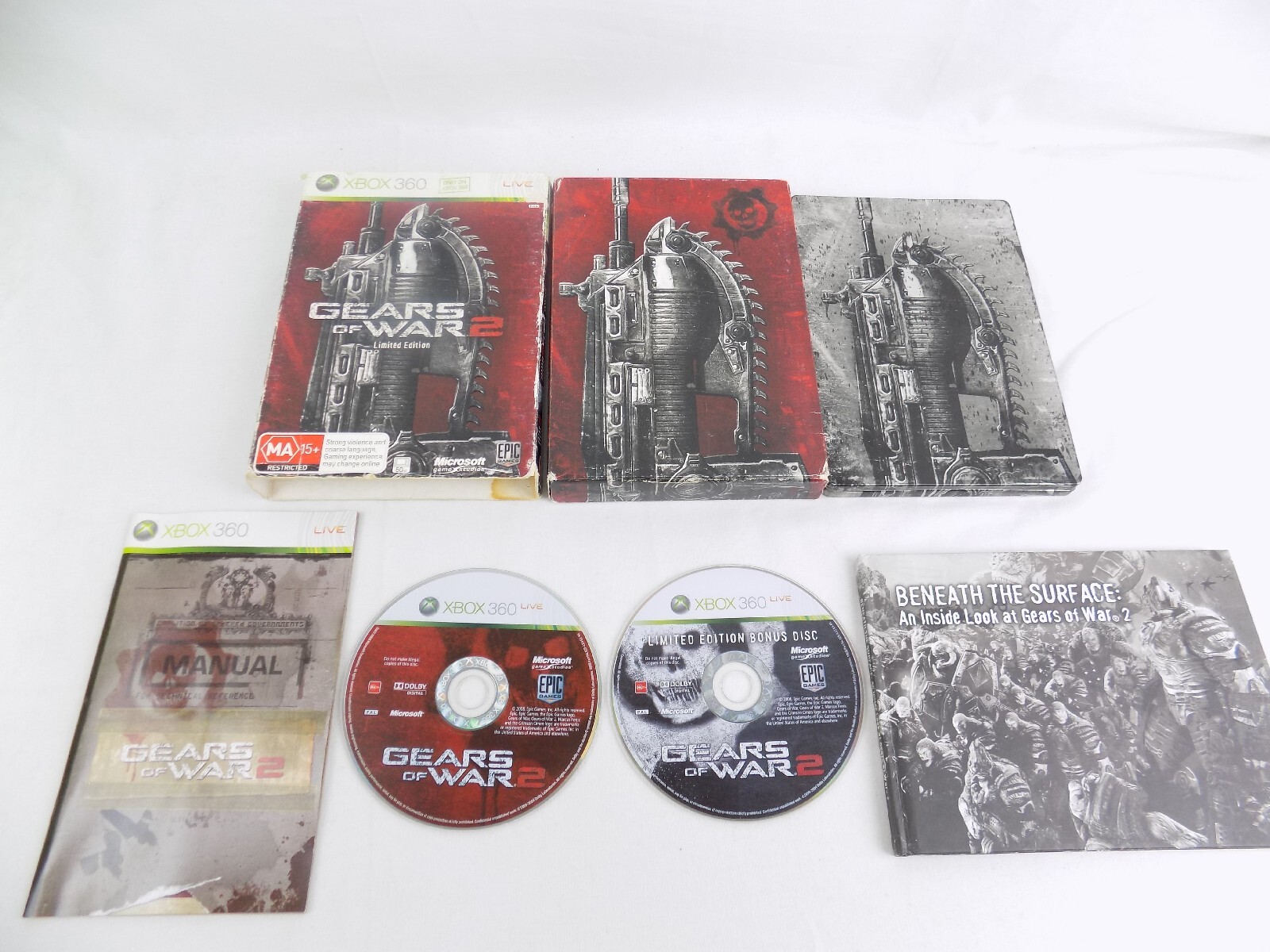 Mint Disc Xbox 360 Gears Of War 2 Limited Edition II Free Postage ...